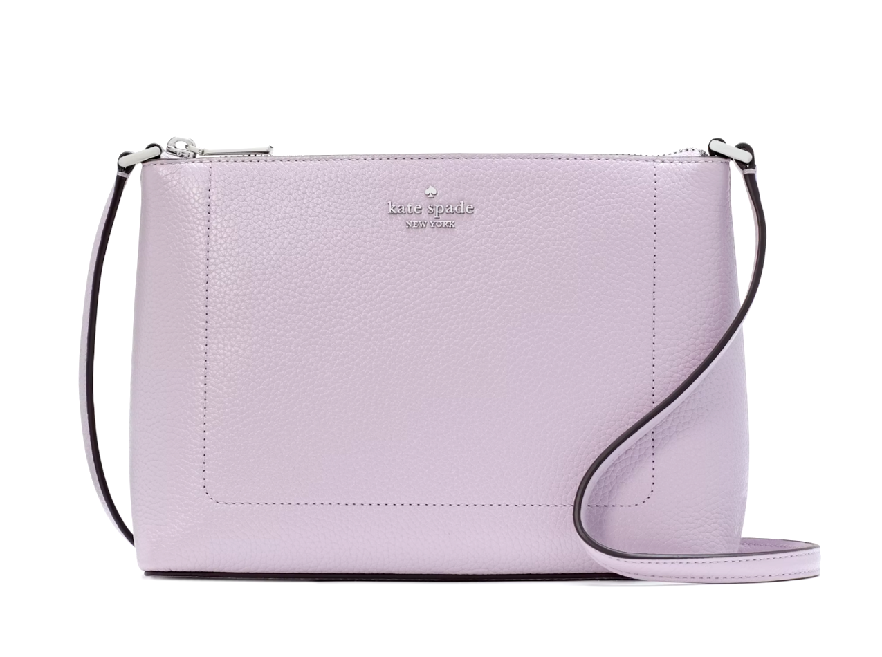 New Kate Spade Leila Crossbody Pebble Leather Violet Mist with Dust bag ...