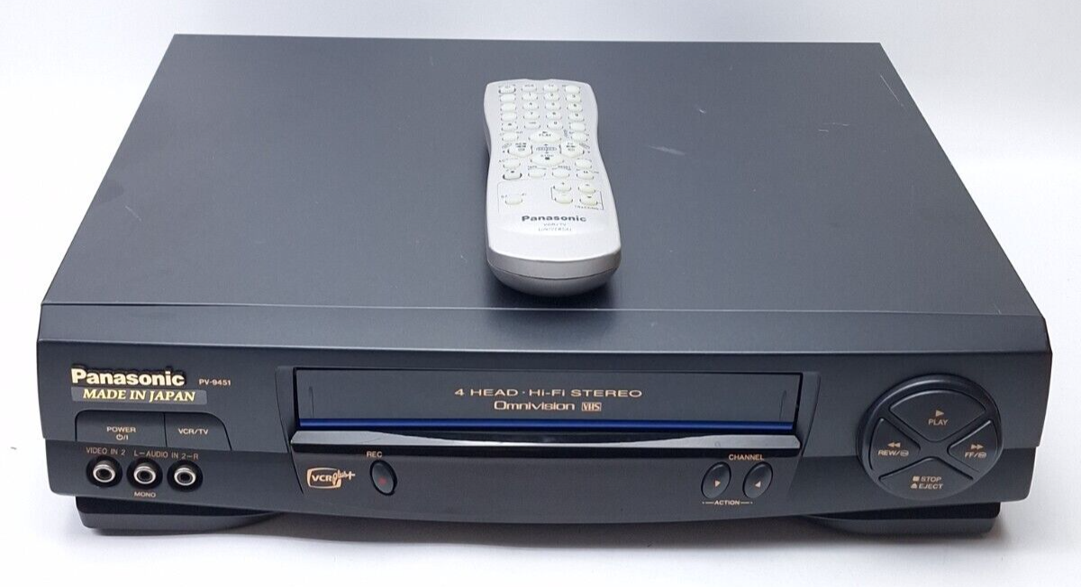 PANASONIC PV-9451 Omnivision Blueline 4-Head Hi-Fi Stereo VHS VCR w ...