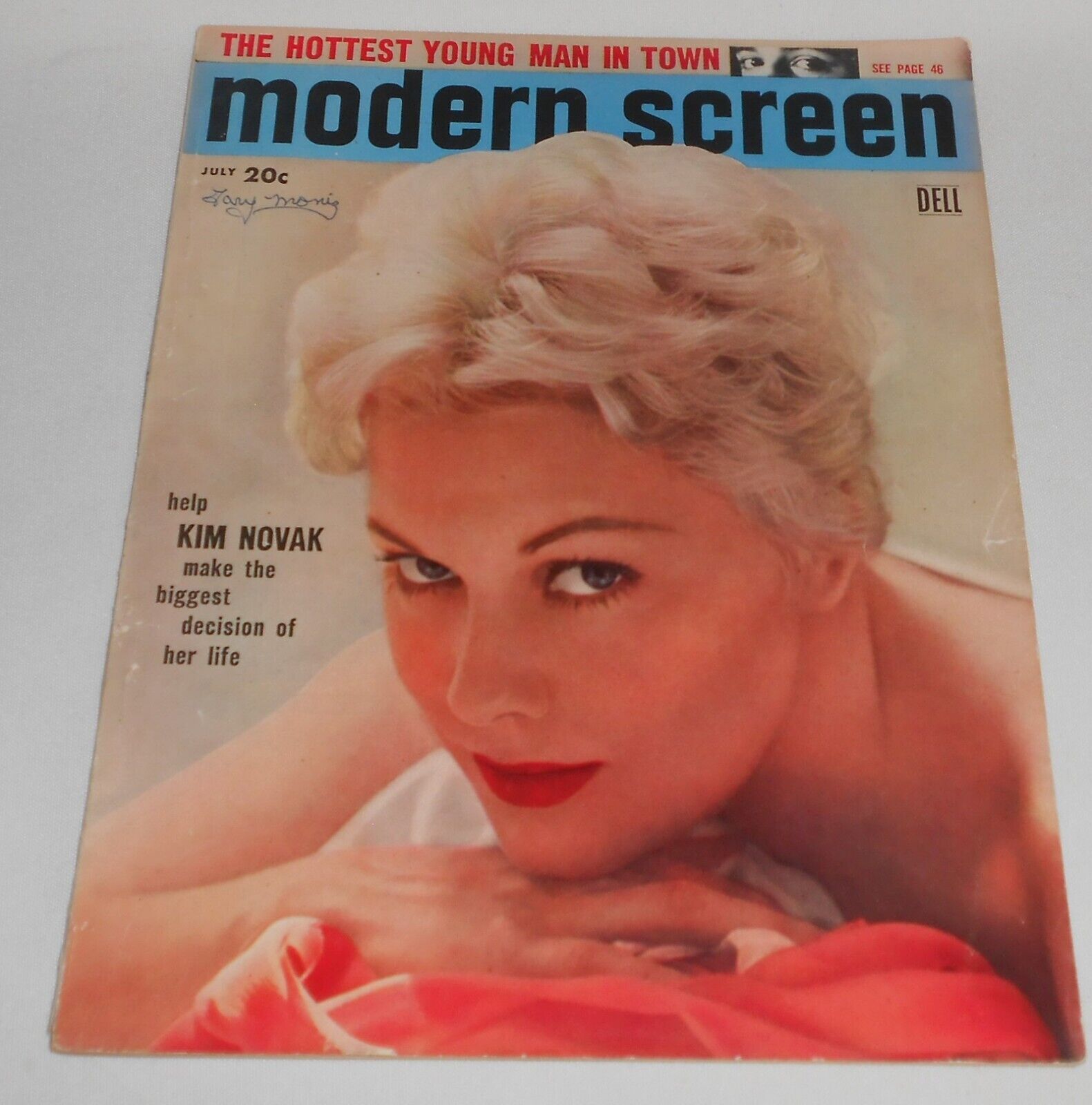 July 1956 MODERN SCREEN MAGAZINE Kim Novak Cover MARILYN MONROE. SAL ...