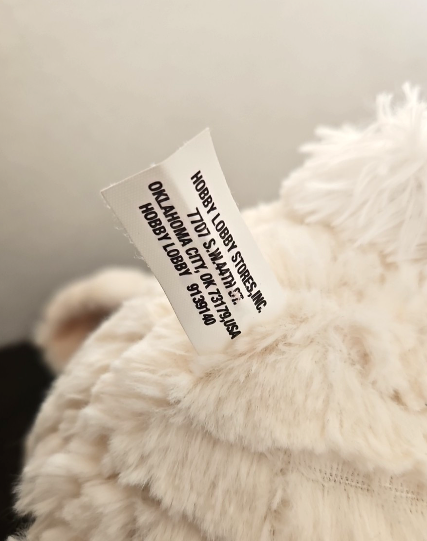 Hobby Lobby Bunny Rabbit Plush Stuffed Animal Ivory Cream White ...