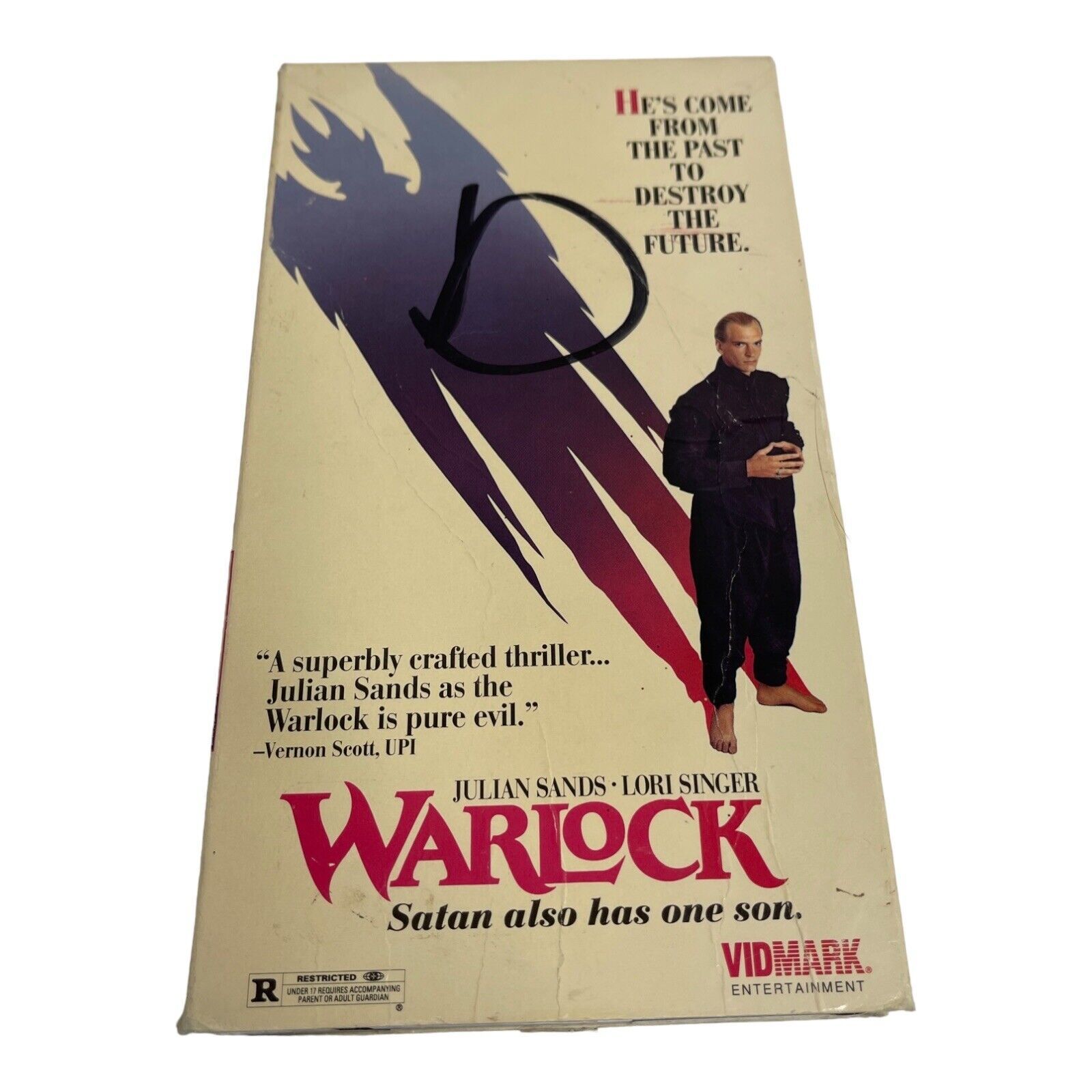 Warlock VHS VINTAGE VIDEO TAPE SCARY HORROR MOVIE FILM - VHS Tapes