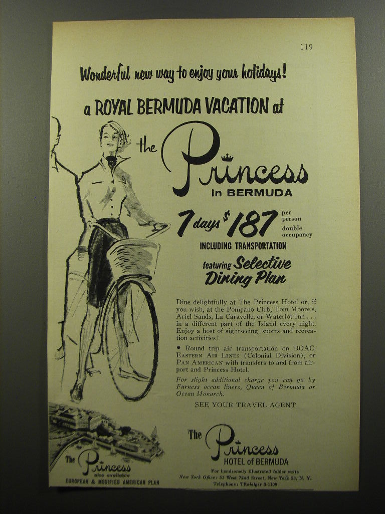 1956 The Princess Hotel of Bermuda Ad - Wonderful new way to enjoy your ...