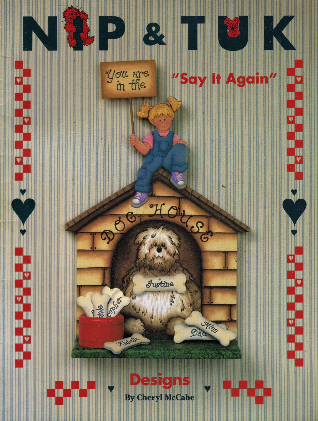 Tole Decorative Painting Nip & Tuk Say It Again Cheryl McCabe Pattern ...