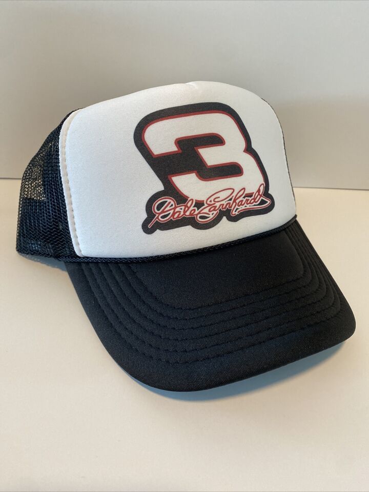 Vintage Dale Earnhardt Hat Trucker Hat Number 3 Black Cap NASCAR Unworn ...