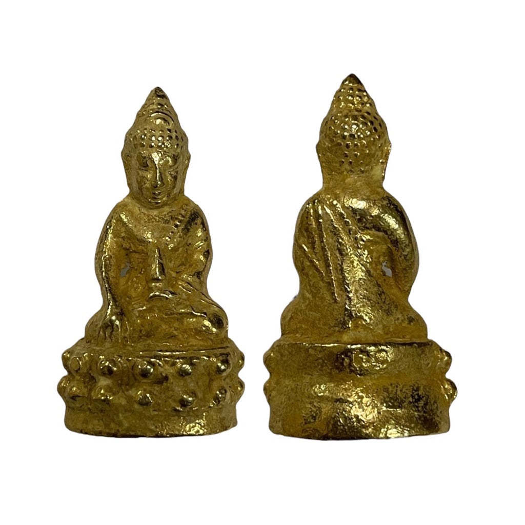 Thai Amulet Pavarot Style In Gold Plated Finish, Wat Ceremony Edition ...