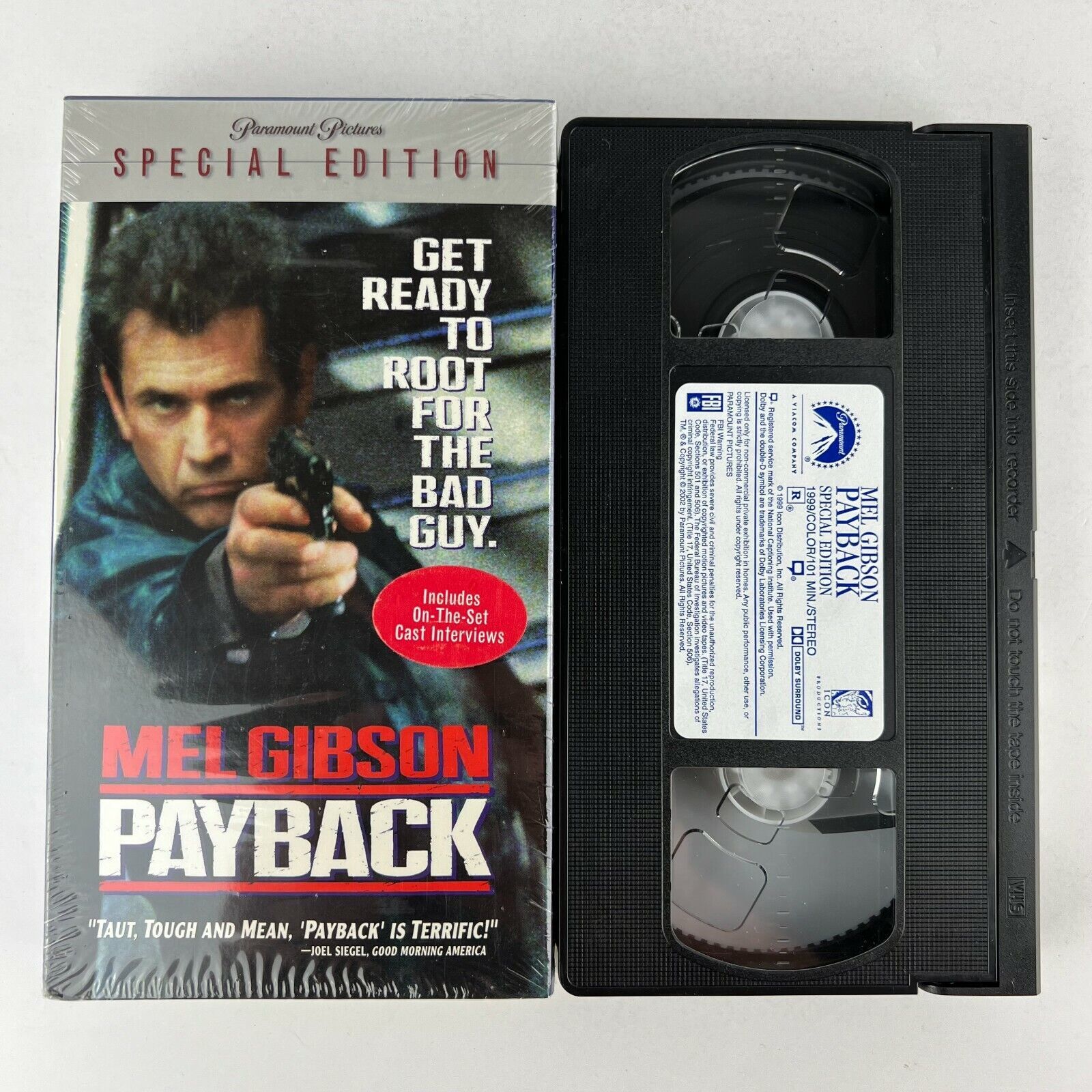 Payback VHS Video Tape Mel Gibson, Gregg Henry, Maria Bello - VHS Tapes
