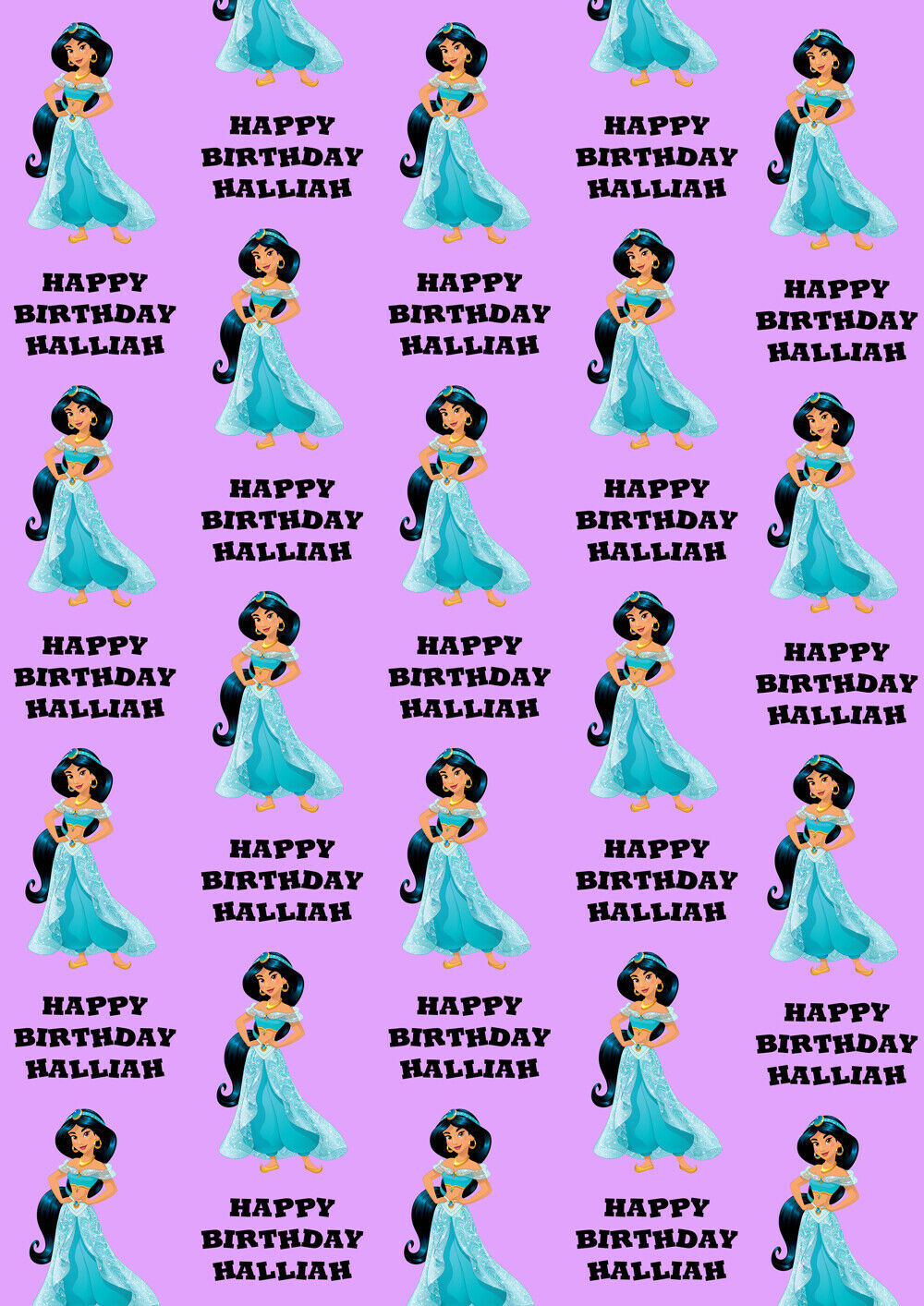 Princess Jasmine Personalised Gift Wrap - Disney's Aladdin Wrapping ...