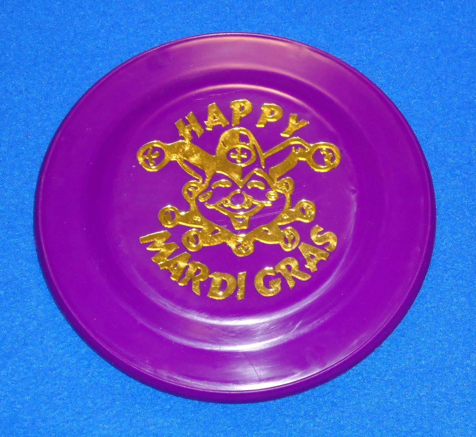 AWESOME NEW ORLEANS HAPPY MARDI GRAS PURPLE FRISBEE FLYING DISC CLOWN ...