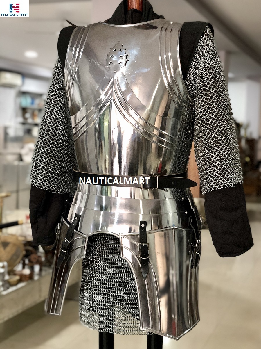 Medieval Steel Knight Gothic Breastplate LARP Chest Cuirass Body Armor ...