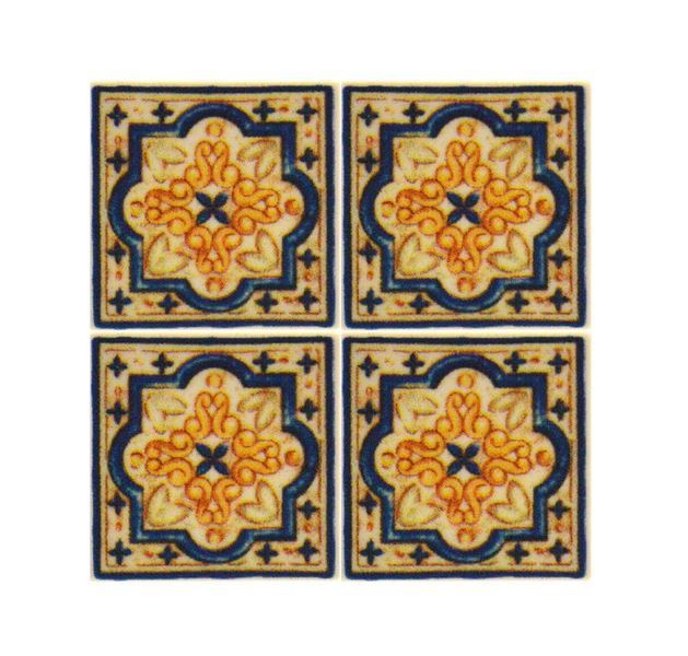 Gold And Blue Ornamental Floor Tile 2X2 Construction Piece Minifigure ...