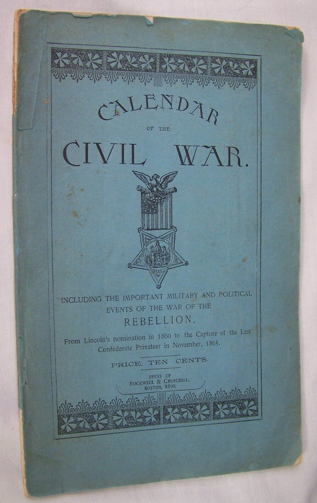 1890 Antique Calendar Of Civil War Military and 15 similar items
