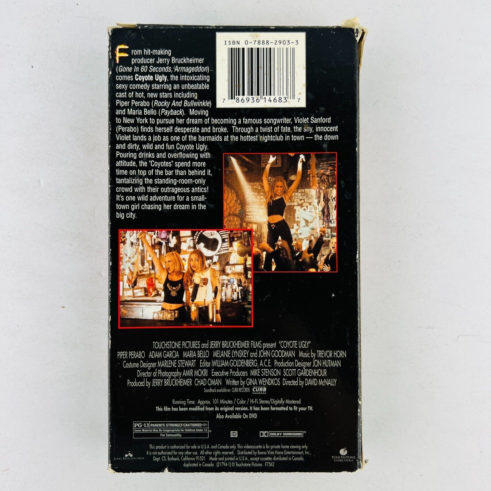 Coyote Ugly (VHS, 2001) Piper Perabo, Adam Garcia, John Goodman, Maria ...
