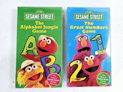 Lot of 2 Sesame Street VHS Alphabet Jungle Game & The Great Number Game ...