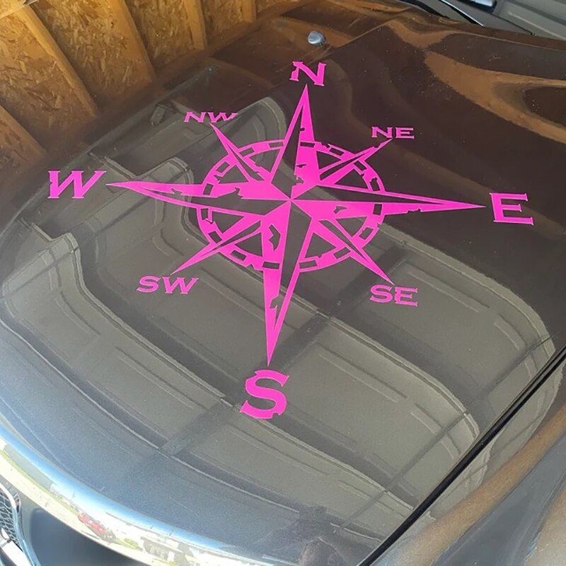 Rustic Comp Rose Vinyl Decals And Stickers On Car Hood Windows,Car ...
