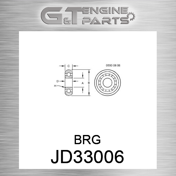 JD33006 BRG fits JOHN DEERE (New OEM) - Other Heavy Equipment Parts ...