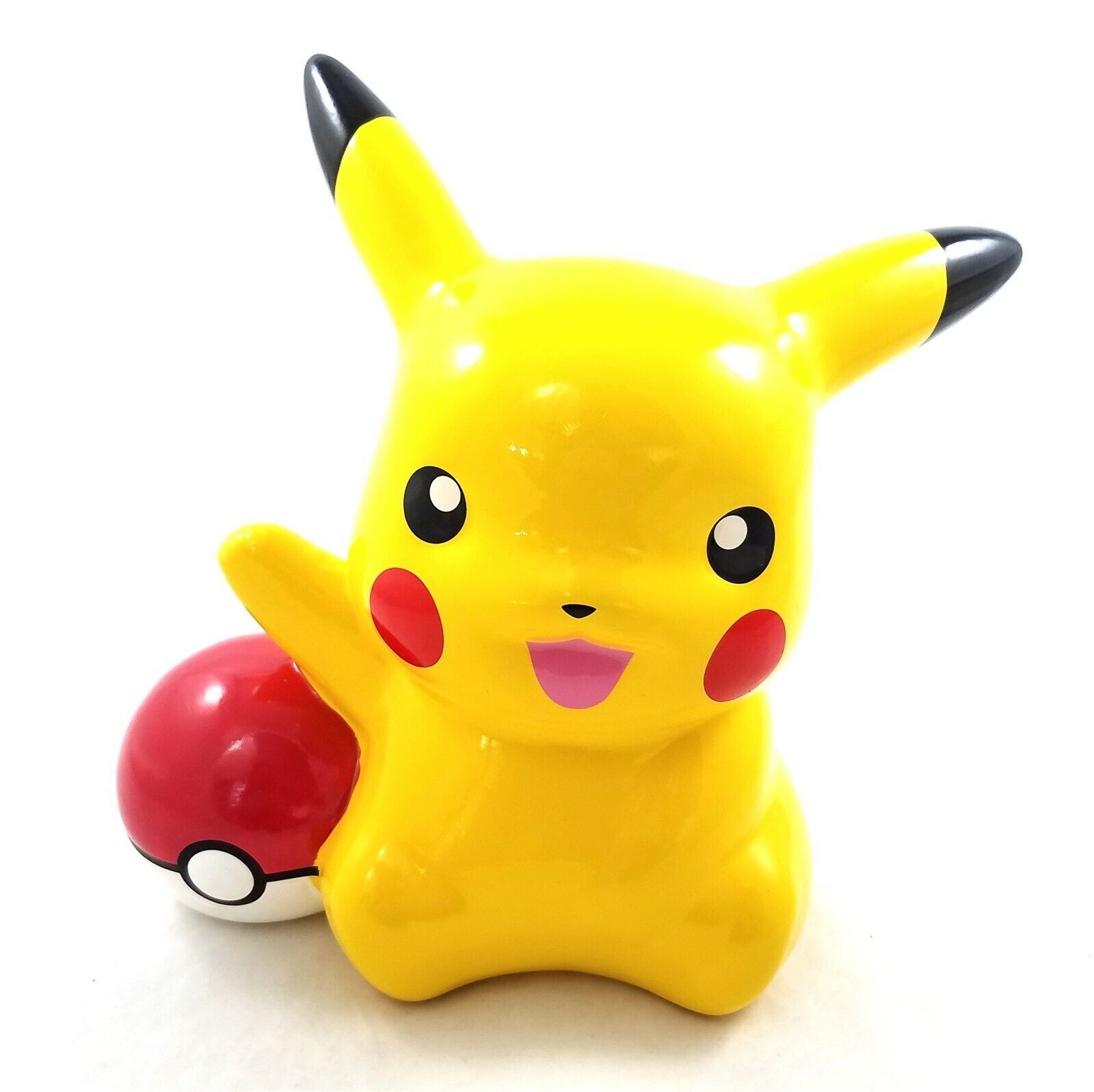 Nintendo Pokemon Pikachu Poke Ball Ceramic Piggy Money Coin Bank Rubber ...