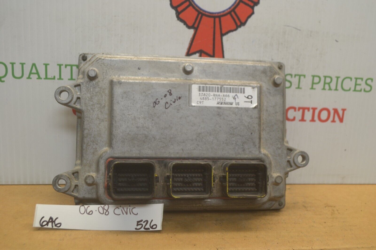 37820RNAA66 Honda Civic 1.8L AT 2006-2008 Engine Control Unit ECU ...
