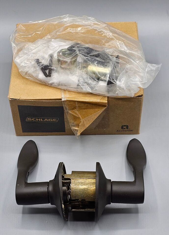 Schalge J10 SEV 716 Hall and Closet Lever Aged Bronze - Door Knobs & Levers