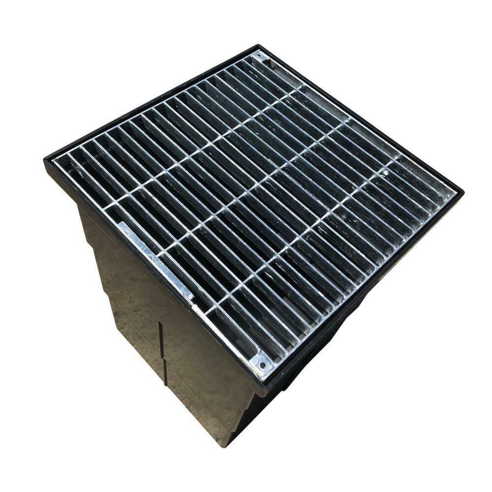 18 In. Storm Water Pit & Catch Basin Modular Trench & Channel Drain ...