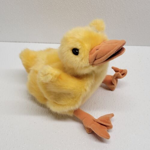 Folkmanis Duckling Hand Puppet Realistic Yellow Plush Duck Full Body ...