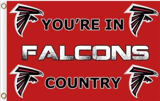 Atlanta Falcons You Are in Country Flag 3X5 Ft Polyester Banner USA ...