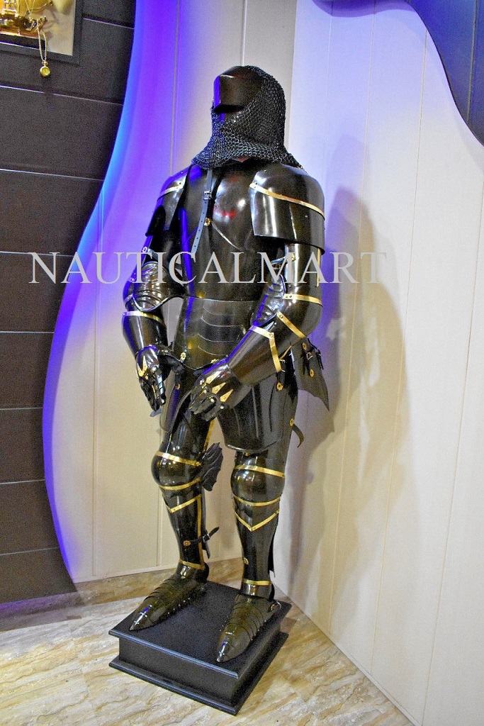 Medieval Knight Suit Of Armor Steel Combat Full Body Armour Wearable ...