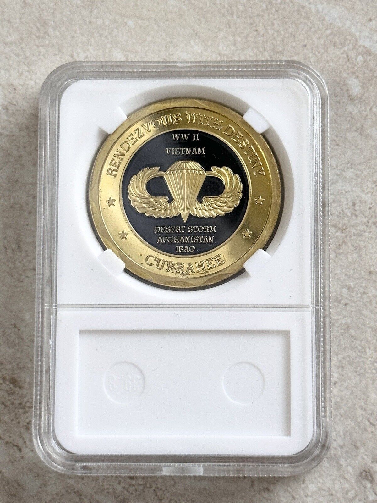 US ARMY 101ST AIRBORNE WW II/VIETNAM CURRAHEE CHALLENGE COIN With ...