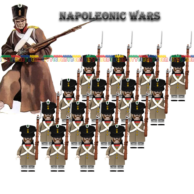 16Pcs Napoleonic Wars Russian Line Infantry Soldiers Minifigure Set ...