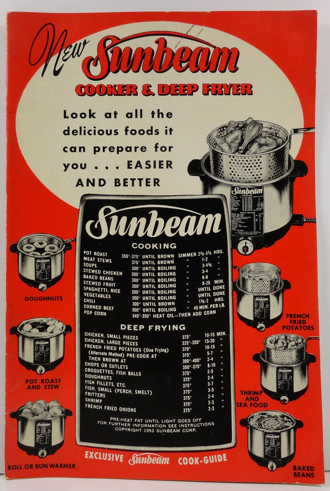 New Sunbeam Cooker and Deep Fryer Exclusive Sunbeam Cook-Guide ...