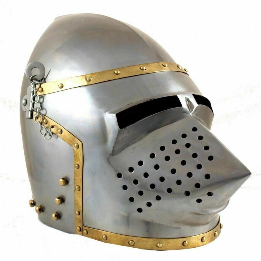 Armor Wearable Helmet Medieval Bascinet Helmet Knight Pig Face Helmet - Armor & Shields