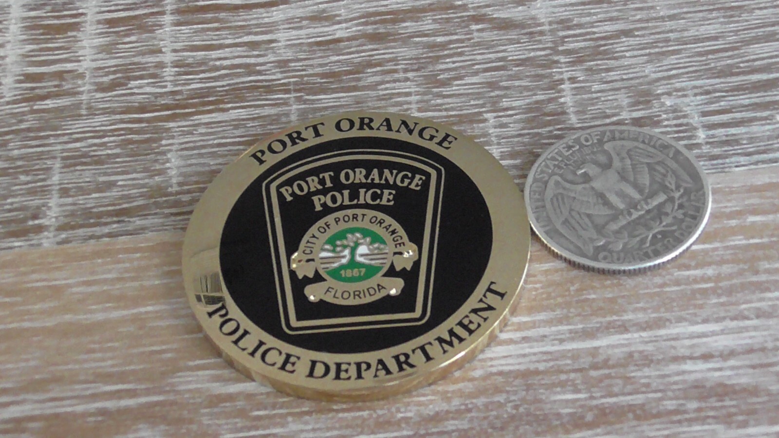 Port Orange Police Department FL Challenge Coin #713X - Challenge Coins