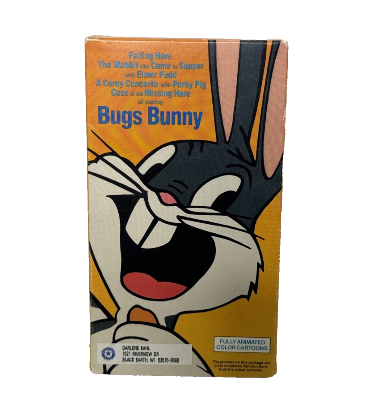 Kids Klassics Bugs Bunny VHS Fully Animated Color Cartoons Vintage ...