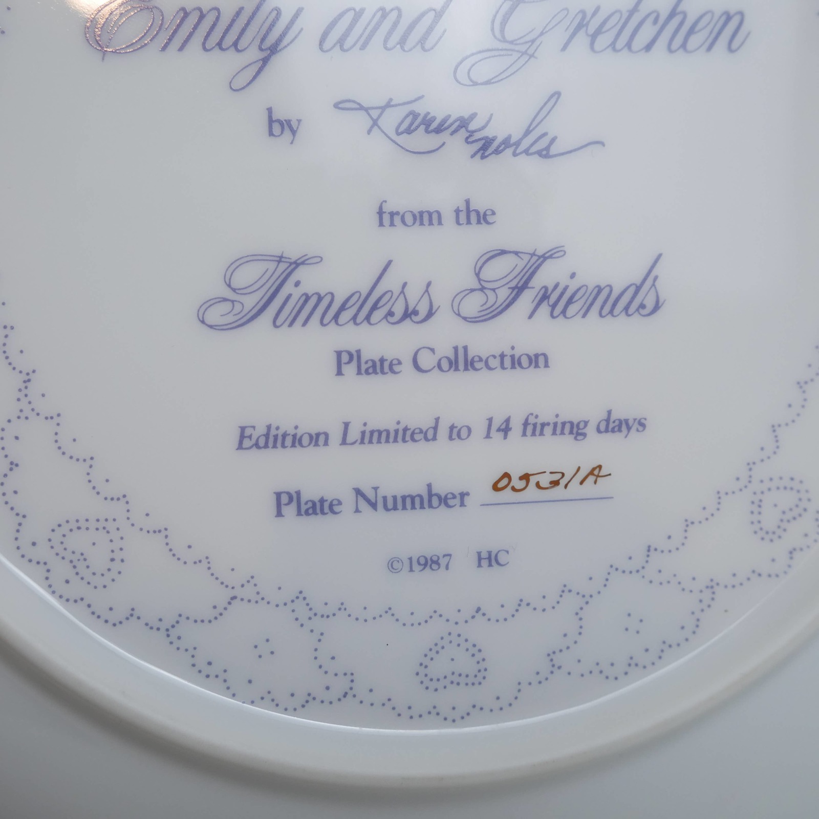 1987 Emily and Gretchen (Karen Noles) Timeless Friends Hamilton ...