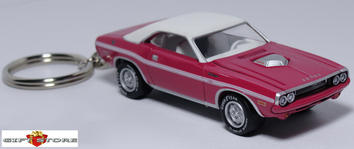 RARE KEY CHAIN 70/1974 PINK DODGE CHALLENGER RT 440 SIX PACK NEW ...
