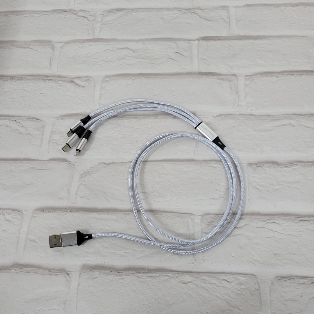 LEIXNATURE Data Cables, Versatile 3-in-1 Nylon Braided Data Cables ...