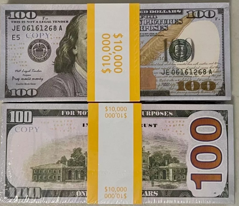 Full Print 500000 Realistic Prop Money New Dollar Bills Cash Fake Movie ...