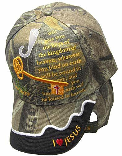 Matthew 16:19 Key to Kingdom Christian God Camouflage Embroidered Cap ...