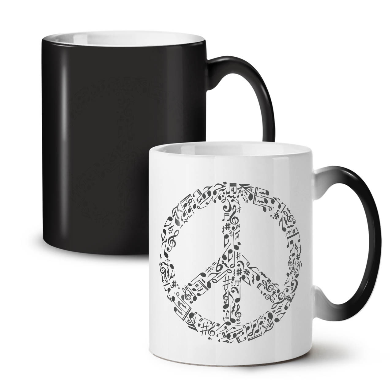 Peace Sign Music Rasta NEW Colour Changing Tea Coffee Mug 11 oz ...