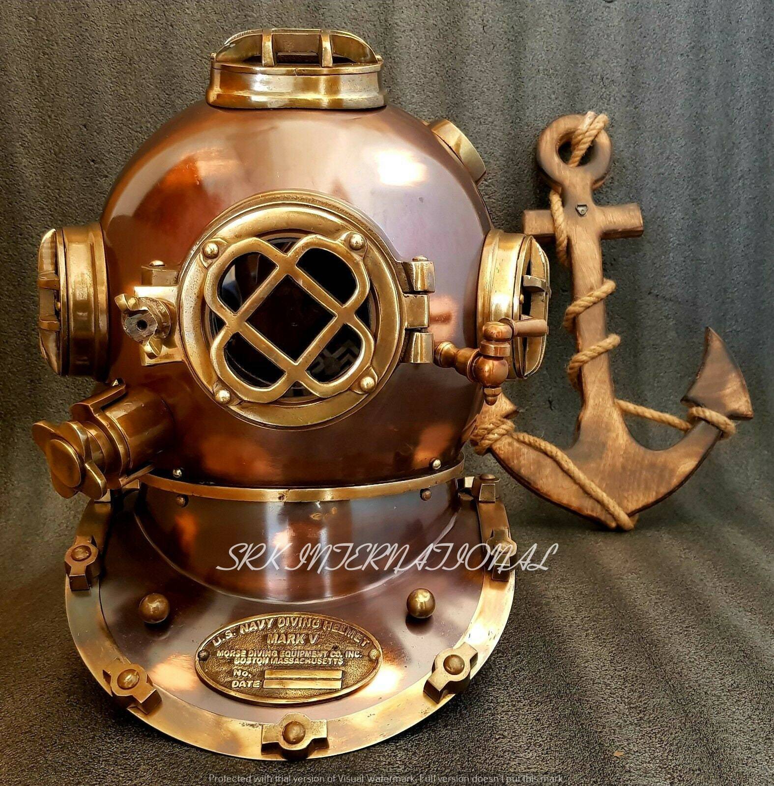 Antique 18 Diving Helmet Deep Sea U.S Navy Mark V Scuba Divers Helmet ...
