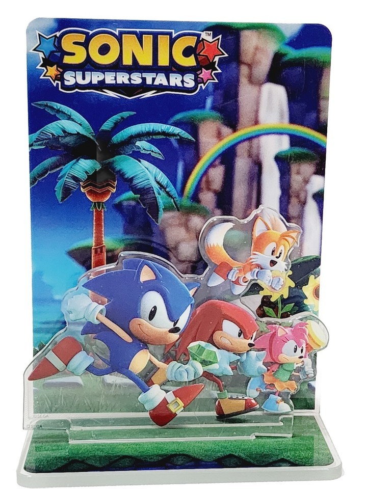 Sega SONIC SUPERSTARS Acrylic Stand Hedgehog Tails Amy Knuckles Display ...
