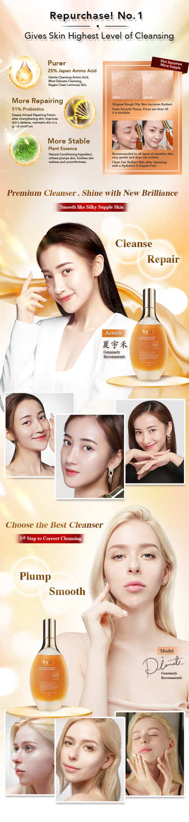 TRUU 76 Probiotics Amino Cleanser+Intensive Whitening Dark Spot Corrector - Cleansers & Toners