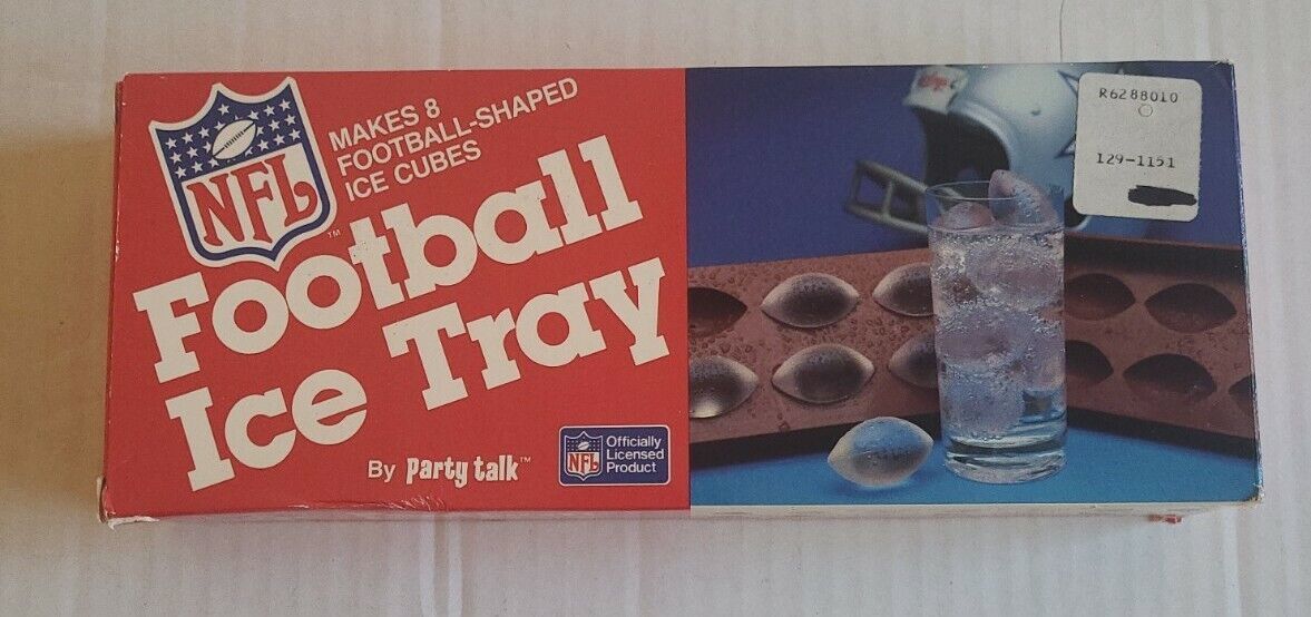 NFL FOOTBALL ICE TRAY w/Box (Makes 8 Football Shaped Ice Cubes ...