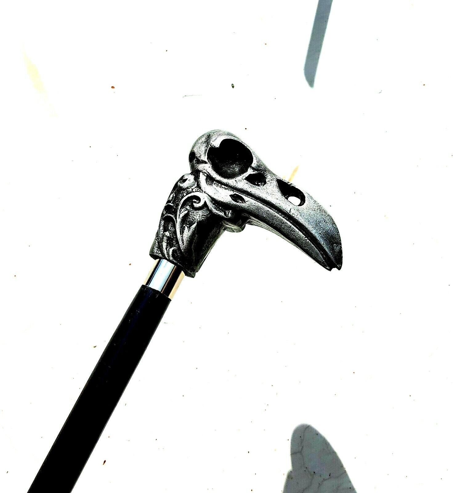 Antique Raven Skull Walking stick Carving and 50 similar items