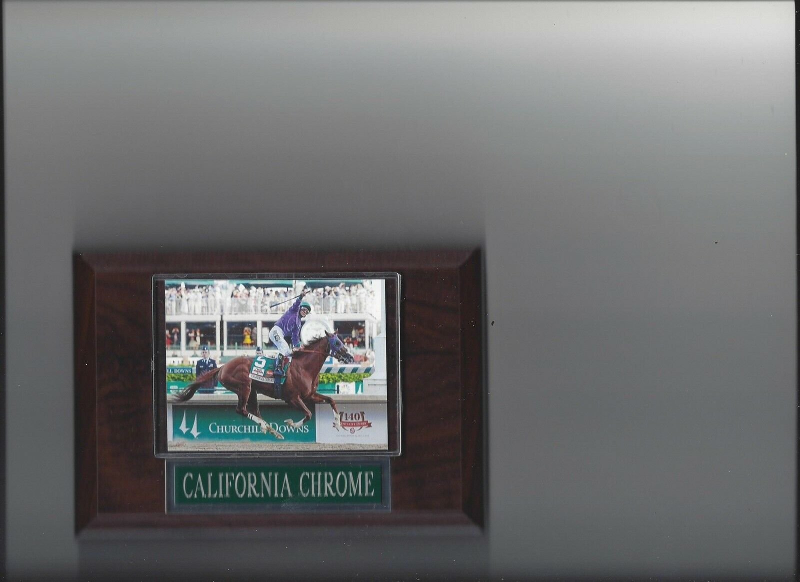 CALIFORNIA CHROME PLAQUE HORSE RACING TURF JOCKEY KENTUCKY DERBY ...