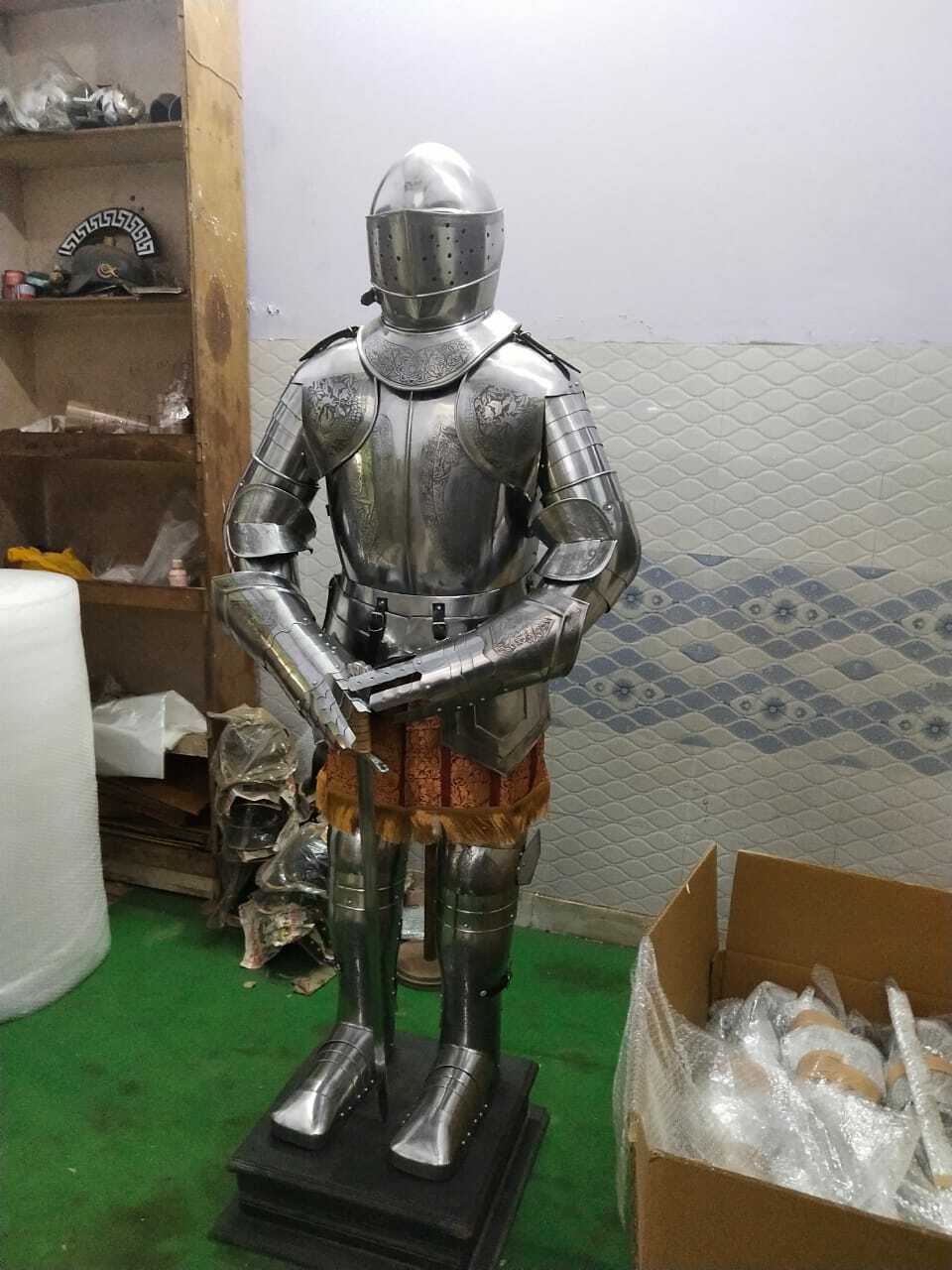 Medieval Complete Body Knight Armor Suit Full Size Wearable Armor Suit ...