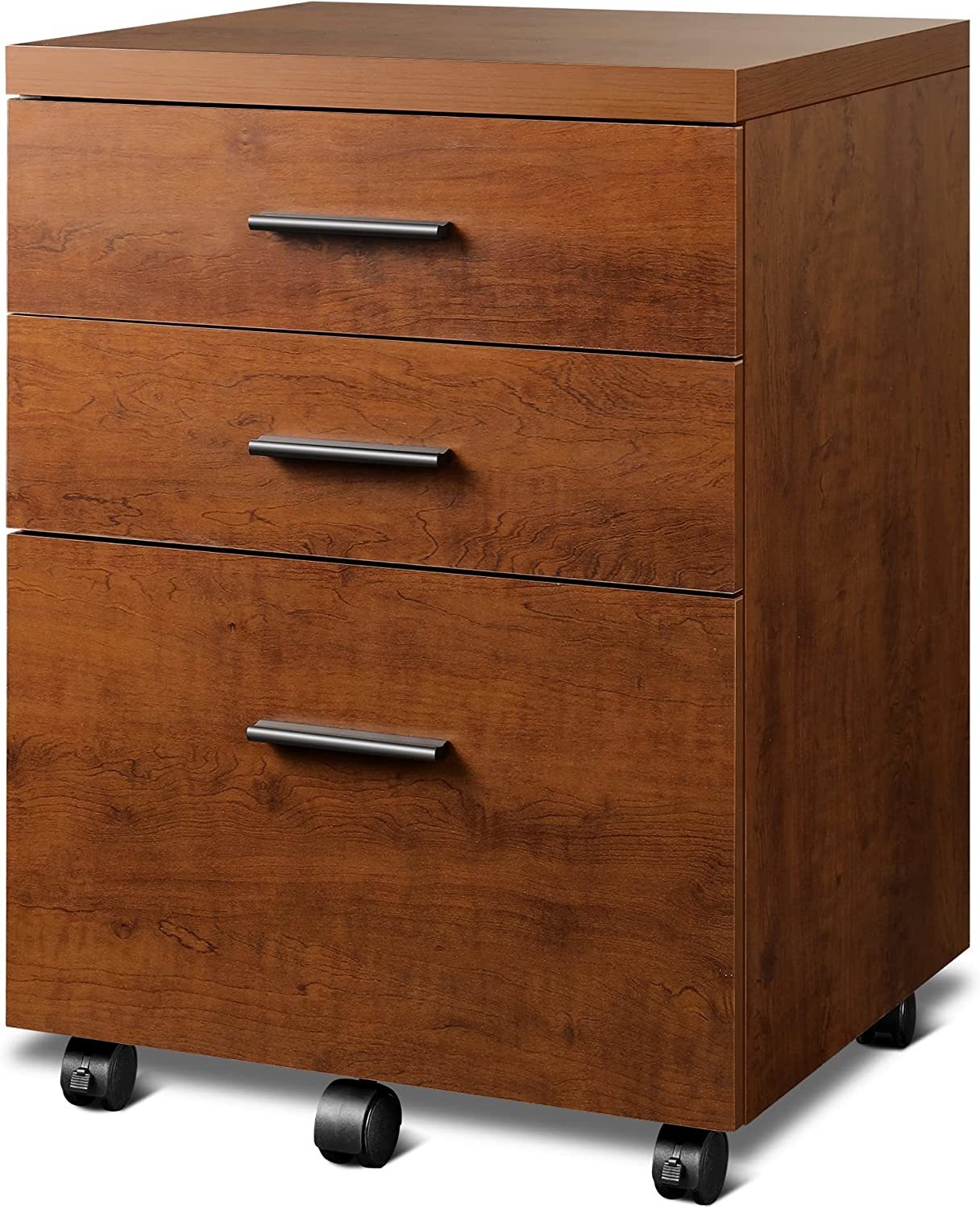 DEVAISE 3 Drawer Lateral File Cabinet Under Desk, Wood Filing Cabinet ...