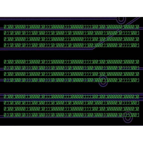 Binary Computer Code Happy Birthday Edible Image Cake Topper Strips 3 ...
