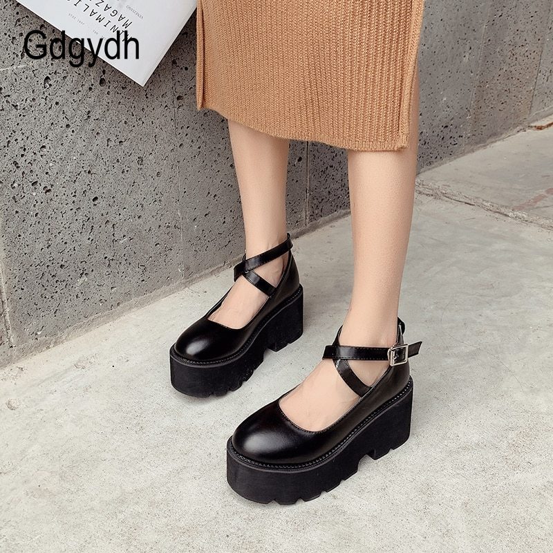 Gydh College Student Shoes Girl ITA Shoes JK Uniform PU Leather ...