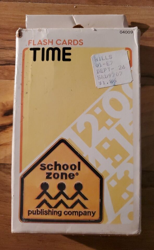 Vintage TIME Flash Cards School Zone USA Telling TIME - Other ...