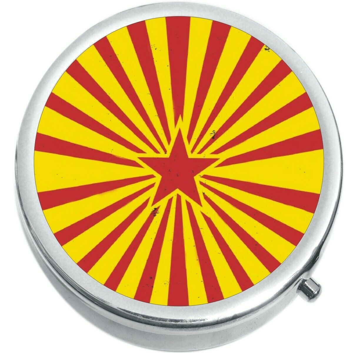Star Burst Pattern Medicine Vitamin Pill Box - Pill Boxes, Pill Cases